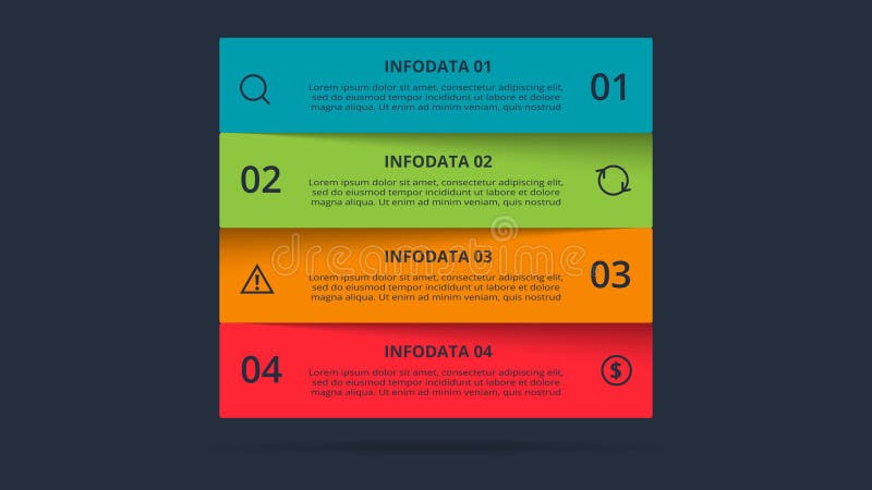 Rectangles Infographic with 4 Steps, Options, Parts or Processes ...