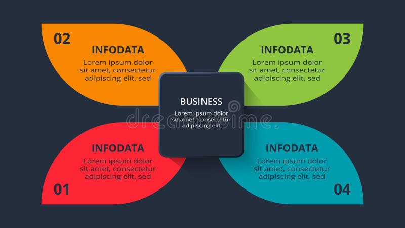 Rectangles Infographic with 4 Steps, Options, Parts or Processes ...