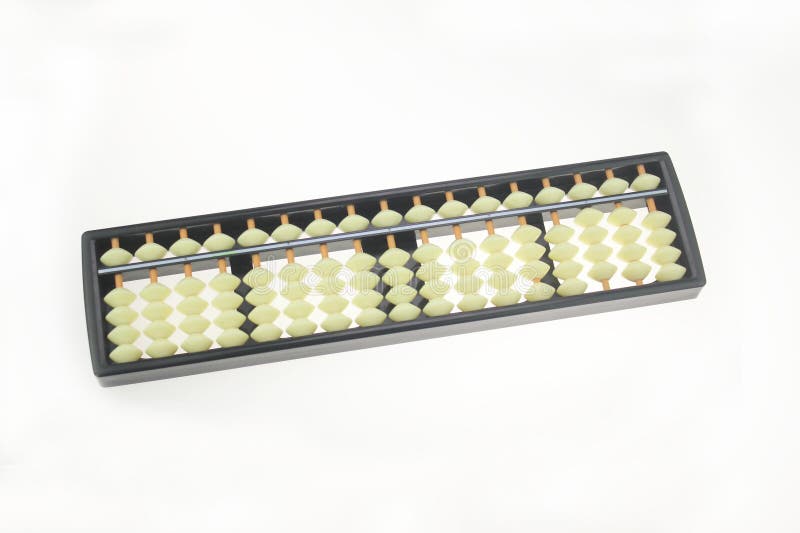 Traditional Abacus for Efficient Arithmetic Isolated on White ...