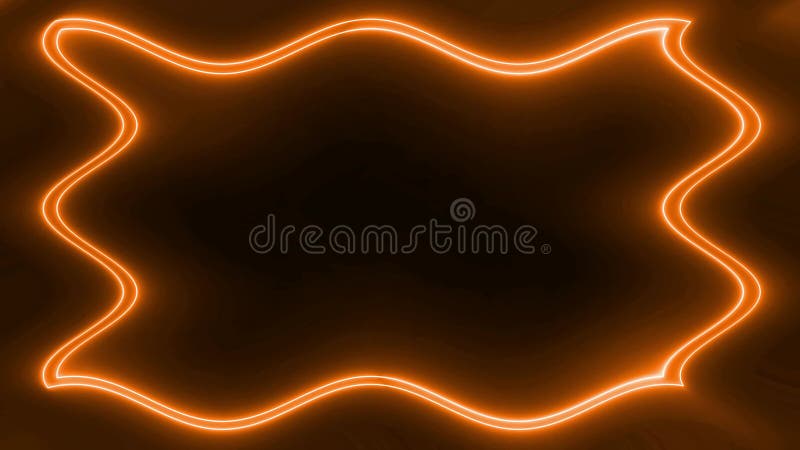 Rectangular Abstract Lightly Wavy Colorful Neon Glowing Orange Fiery ...