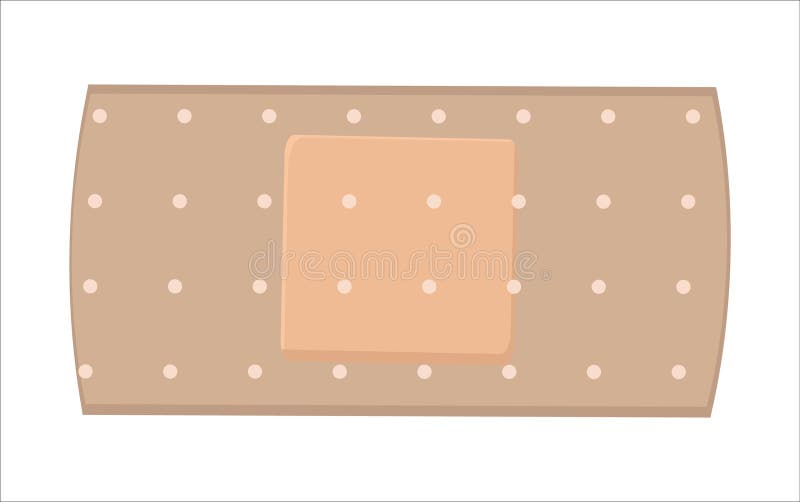 Rectangular Adhesive Bandage with Curved Edges and Polka Dot Pattern on ...