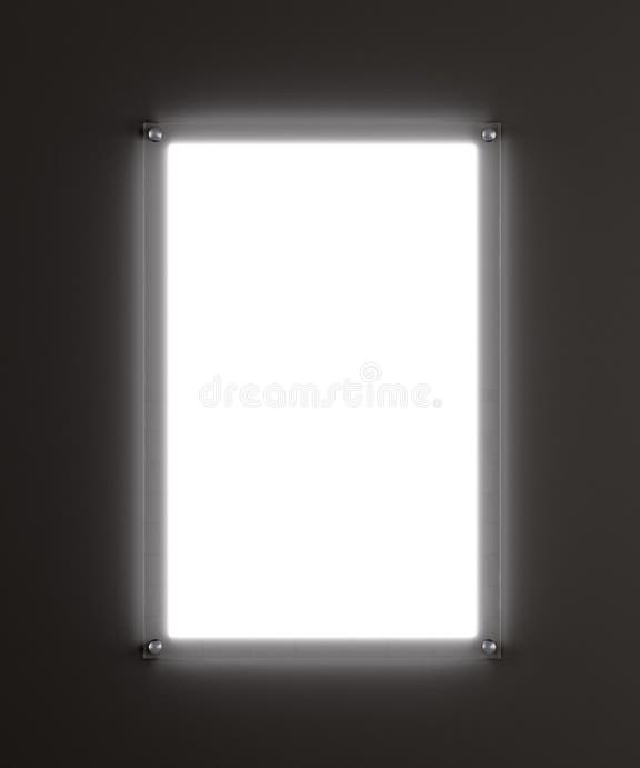 Rectangular Advertising Lightbox Stock Illustration - Illustration of ...