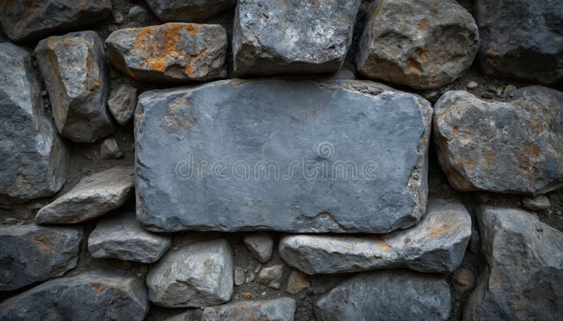 Rectangular Ancient Roman Stone Tablet, Slate Rock Texture. Large Gray ...