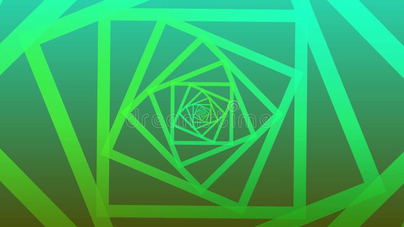 Rectangular Aqua Green Tunnel. Seamless 4K Animation Stock Footage ...