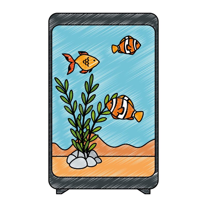 Rectangular Fish Tank Stock Illustrations – 86 Rectangular Fish Tank ...