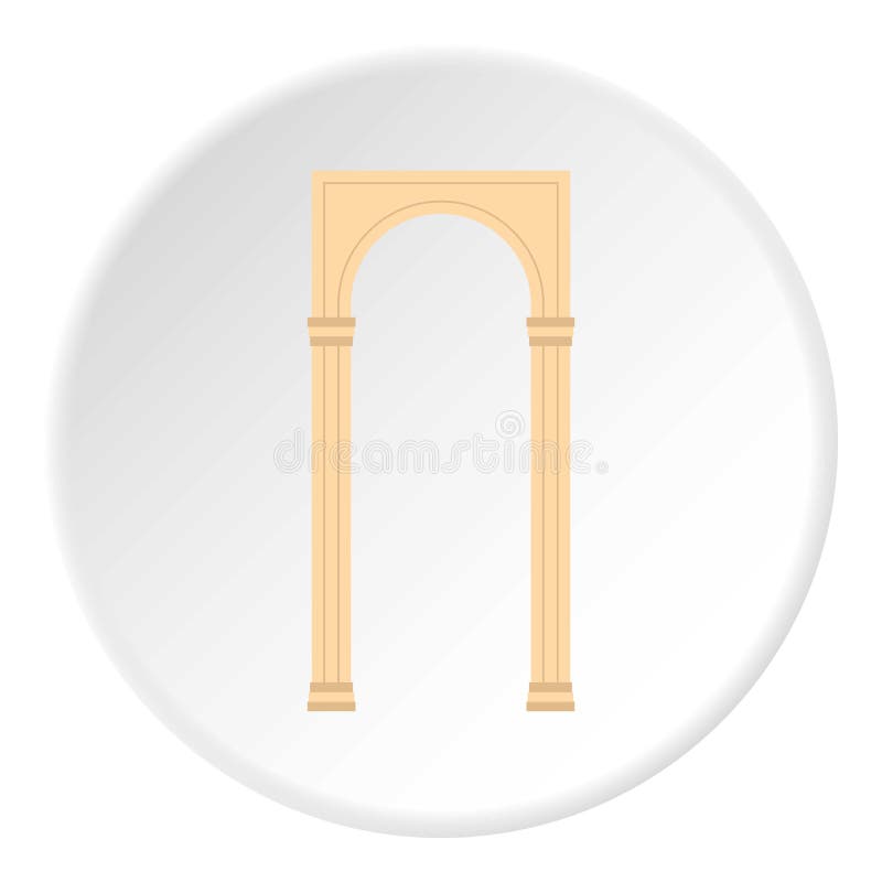 Rectangular Arch Icon, Flat Style Stock Illustration - Illustration of ...