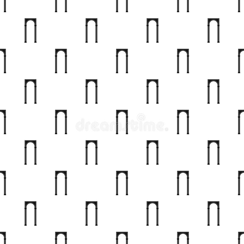 Rectangular Arch Pattern, Simple Style Stock Vector - Illustration of ...