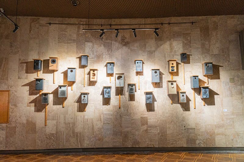 A Rectangular Arrangement of Small Boxes with Slanted Tops on a Stone ...