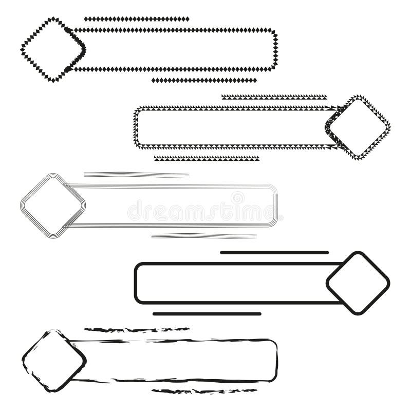 Rectangular Arrow Labels. Geometric Frame Design. Abstract Border ...