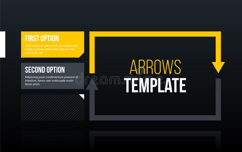 Rectangle Cycle Template with Four Segments in Glossy Business Style ...