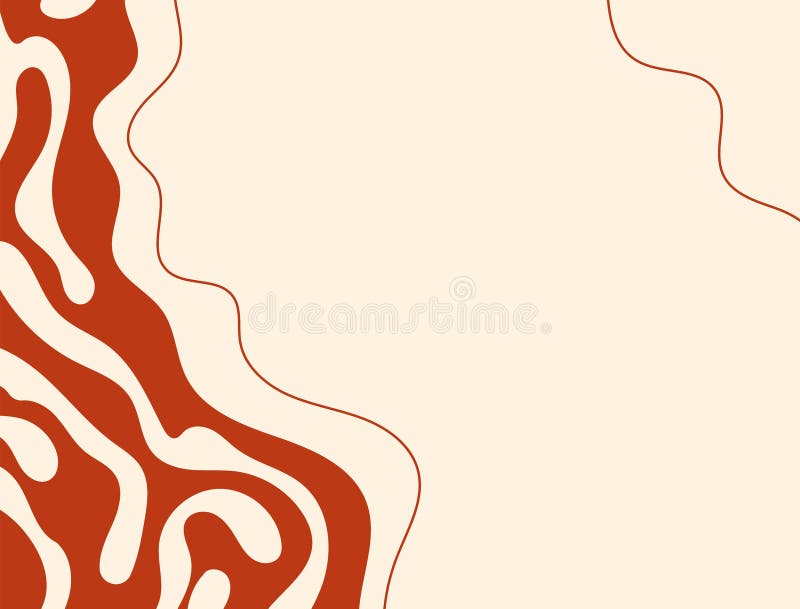 Rectangular Background with Abstract Shapes Drawn by Hand. Stock Vector ...