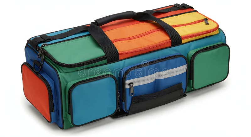 Colorful Rectangular Bag with Multiple Pockets, Ai Generated Stock ...