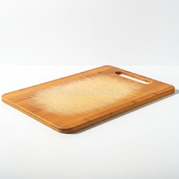 Rectangular Bamboo Cutting Board with Rounded Edges and a Handle Cutout ...