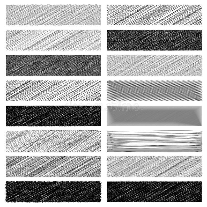 Rectangular Banner, Plaque, Banner Shapes with Scribble Effect Stock ...