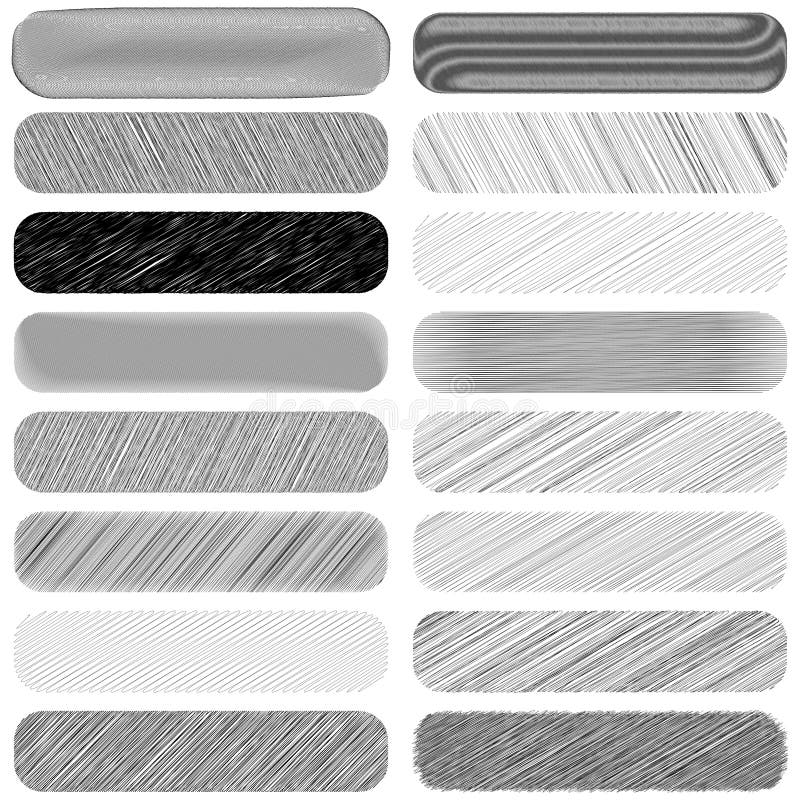 Rectangular Banner, Plaque, Banner Shapes with Scribble Effect Stock ...