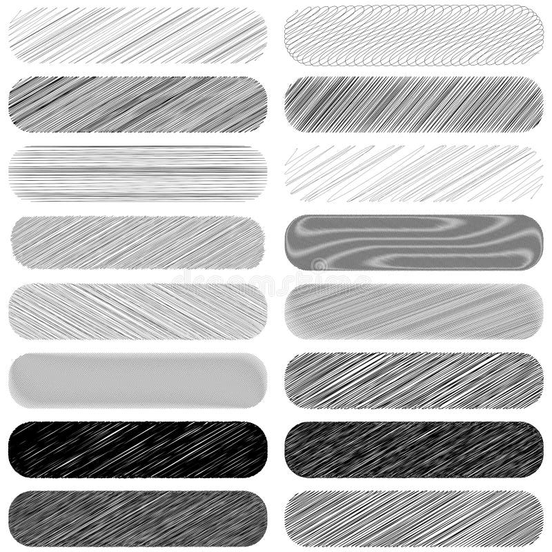 Rectangular Banner, Plaque, Banner Shapes with Scribble Effect Stock ...