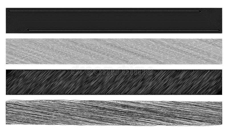 Rectangular Banner, Plaque, Banner Shapes with Scribble Effect Stock ...