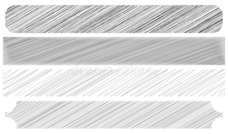 Rectangular Banner, Plaque, Banner Shapes with Scribble Effect Stock ...