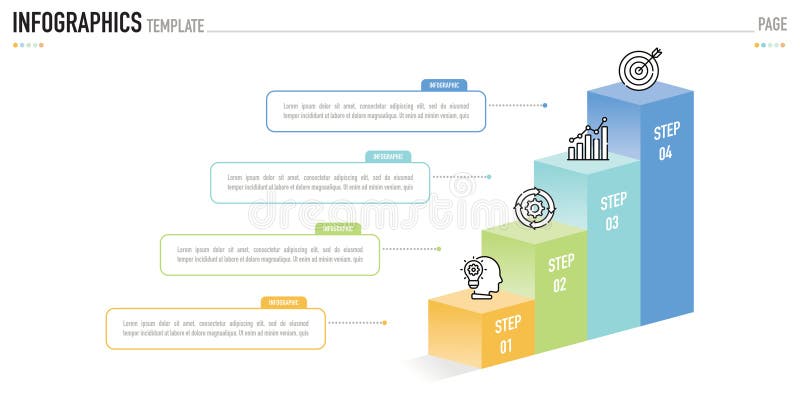 Rectangular, Bar or Cube Isometric and Mind Map Infographic for ...