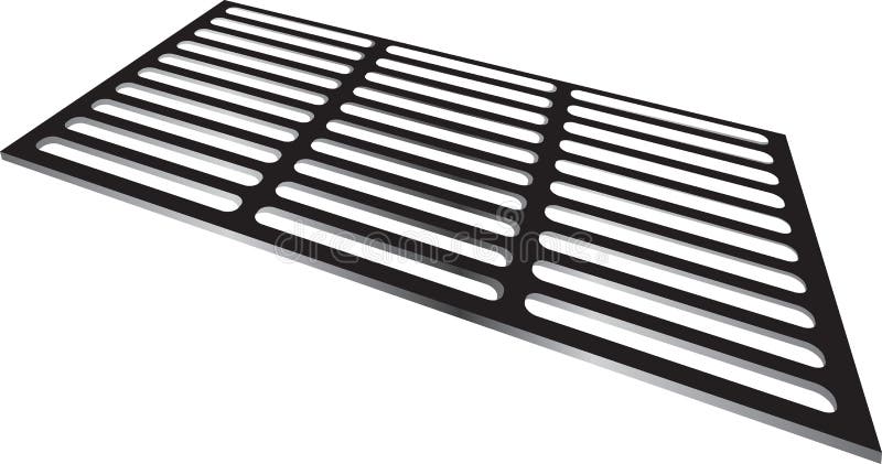 Rectangular BBQ Grill stock vector. Illustration of attachment - 197190943