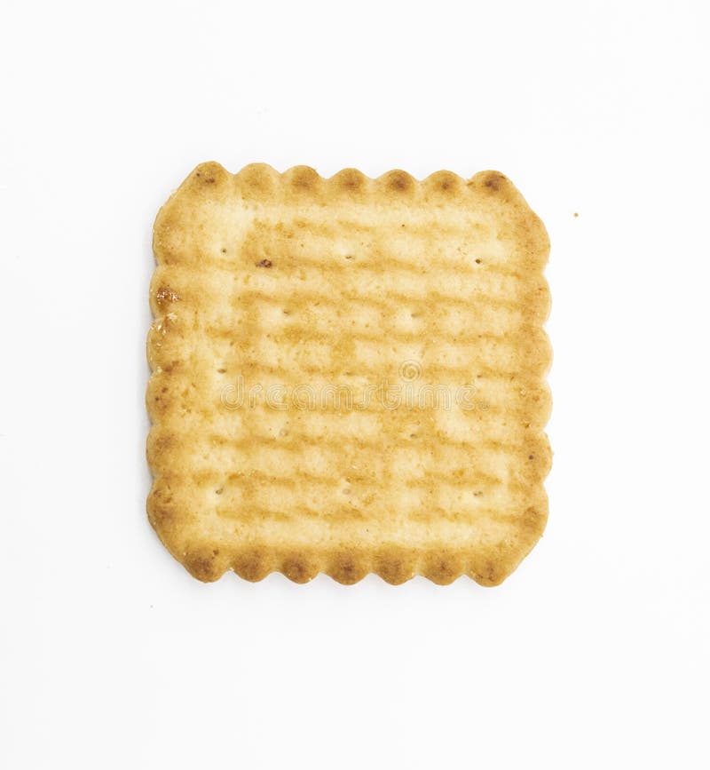 Rectangular Sugar Biscuit in Design Isolated on White Stock Image ...