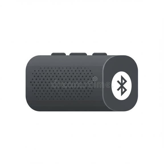Rectangular Black Bluetooth Speaker with Rounded Edges. the Front Side ...