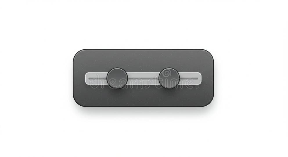 Rectangular Black Control Panel with Rounded Edges, Featuring Two ...