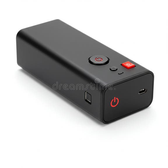 A Rectangular Black Electronic Device with a Power Symbol on Its ...