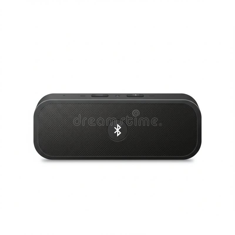 Rectangular Black Portable Bluetooth Speaker with Rounded Edges. the ...