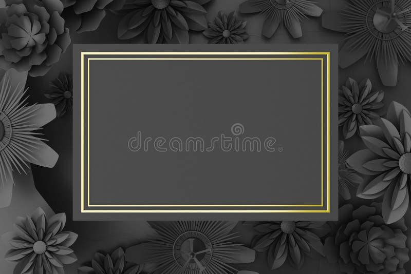 Rectangular Black Postcard Backdrop Stock Illustration - Illustration ...