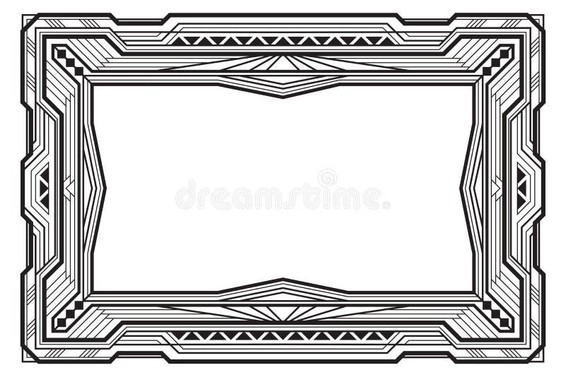 Rectangular Black Retro Frame Stock Vector - Illustration of retro ...
