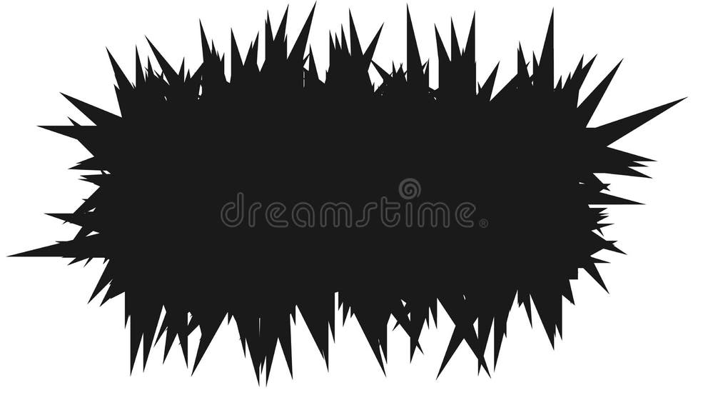 Rectangular Black Spot with Sharp Edges, Design Flat Style Vector ...
