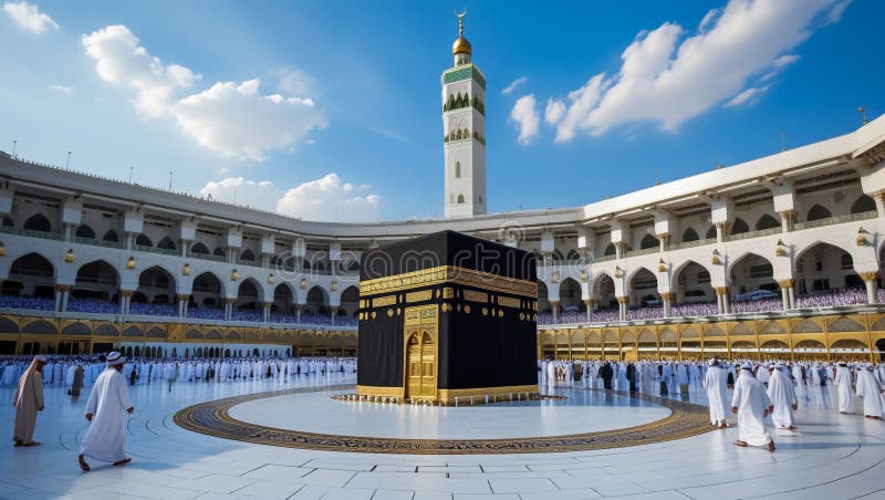Kaaba Mecca Saudi Arabia stock illustration. Illustration of landmark ...