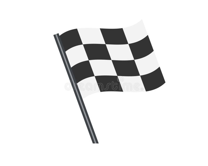 Rectangular Black and White Squares Checkerboard Pattern Racing Flag ...