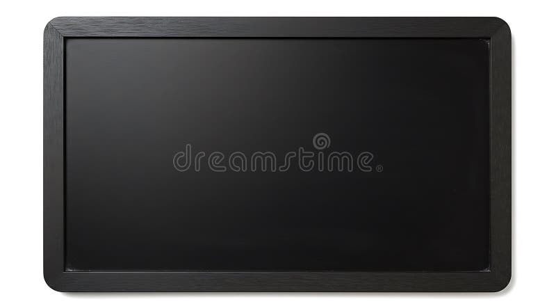 Rectangular Blackboard with a Dark Wooden Frame. the Surface is Smooth ...