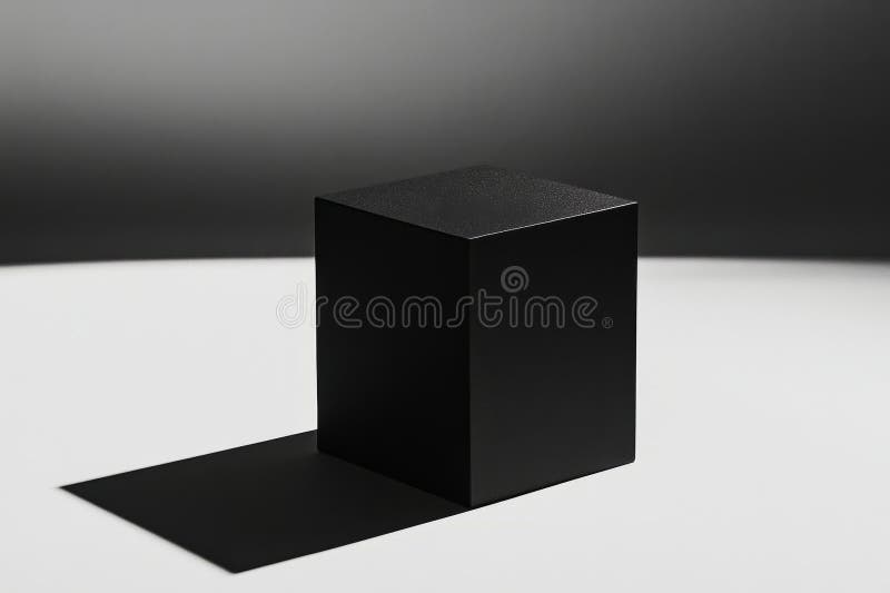 Rectangular Block in Black, Casting Dramatic Shadows, Creating a Simple ...