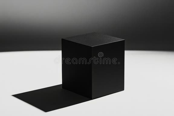 Rectangular Block in Black, Casting Dramatic Shadows, Creating a Simple ...