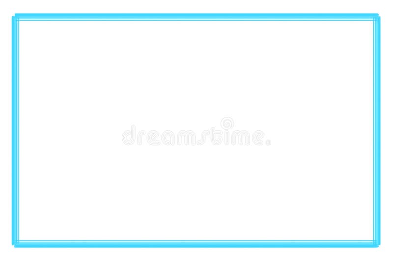 Rectangular Blue Banner Frames, Borders, Painted on Transparent ...