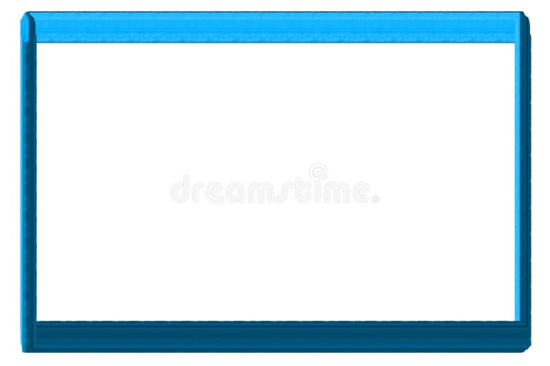Rectangular Blue Banner Frames, Borders, Painted on Transparent ...