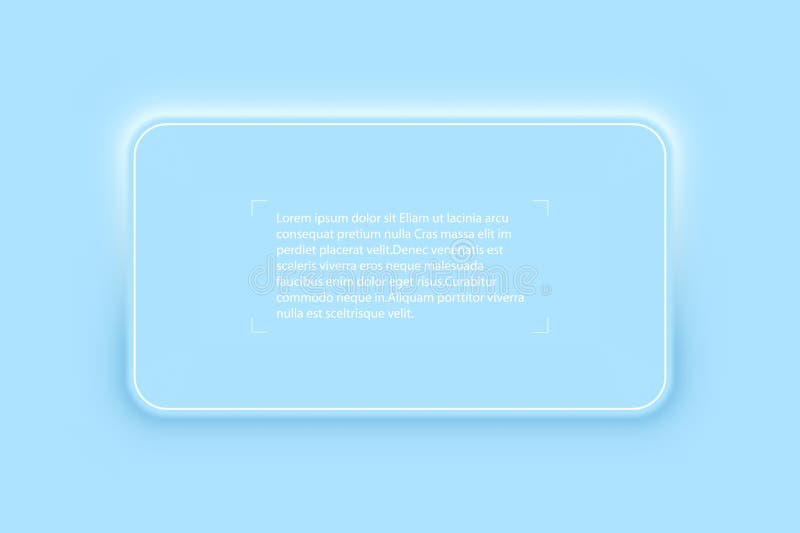 Rectangular Blue Banner with Shadow and Glow. Rectangular Banner. Stock ...