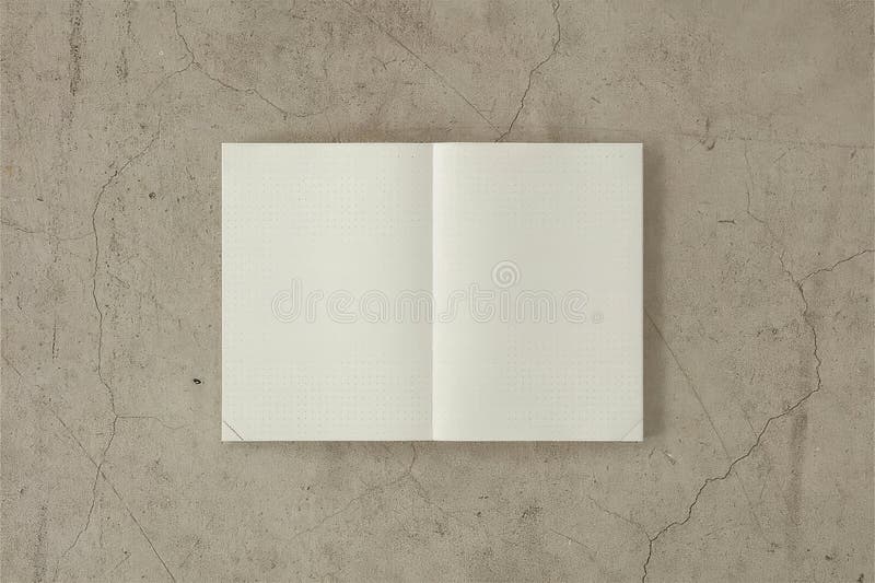A Rectangular Book Lies on a Beige Concrete Surface with a Circle ...