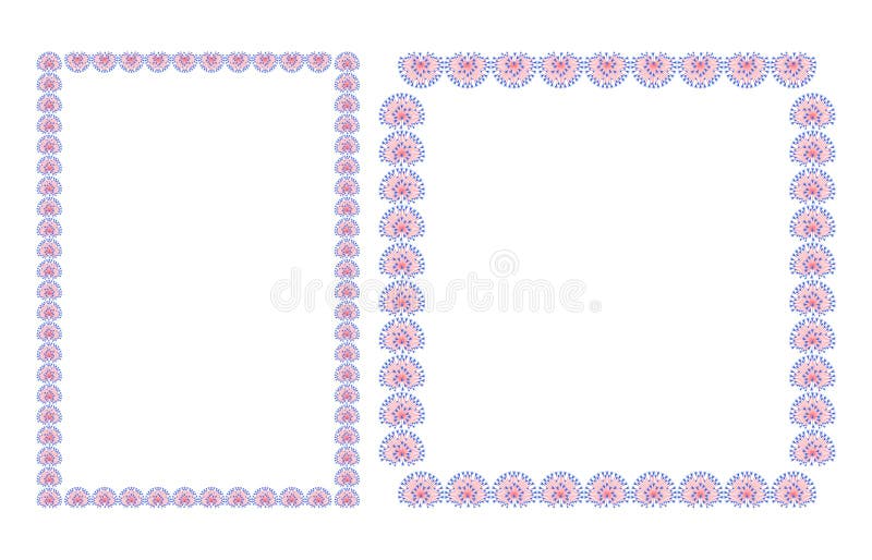 Rectangular Border Frame Template with Flourish Decoration. Onion ...
