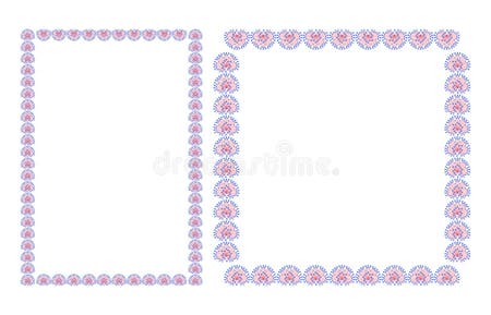 Rectangular Border Frame Template with Flourish Decoration. Onion ...