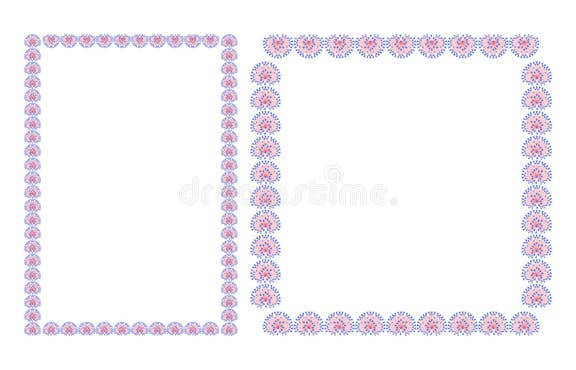 Rectangular Border Frame Template with Flourish Decoration. Onion ...