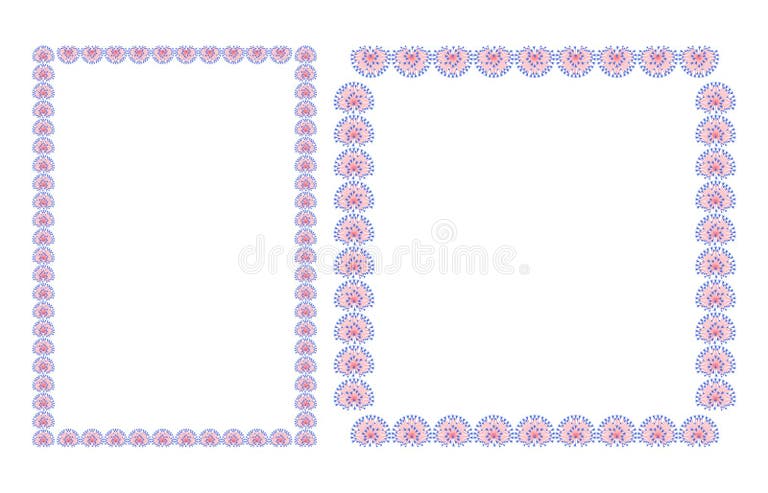 Rectangular Border Frame Template with Flourish Decoration. Onion ...