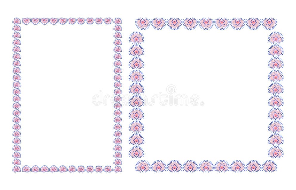 Rectangular Border Frame Template with Flourish Decoration. Onion ...