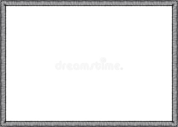 Rectangular Border with Small Lines Crisscrossing Over Two Lines Stock ...