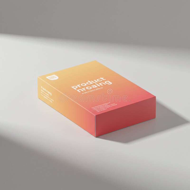 Rectangular Box with a Gradient Design Transitioning from Orange To ...
