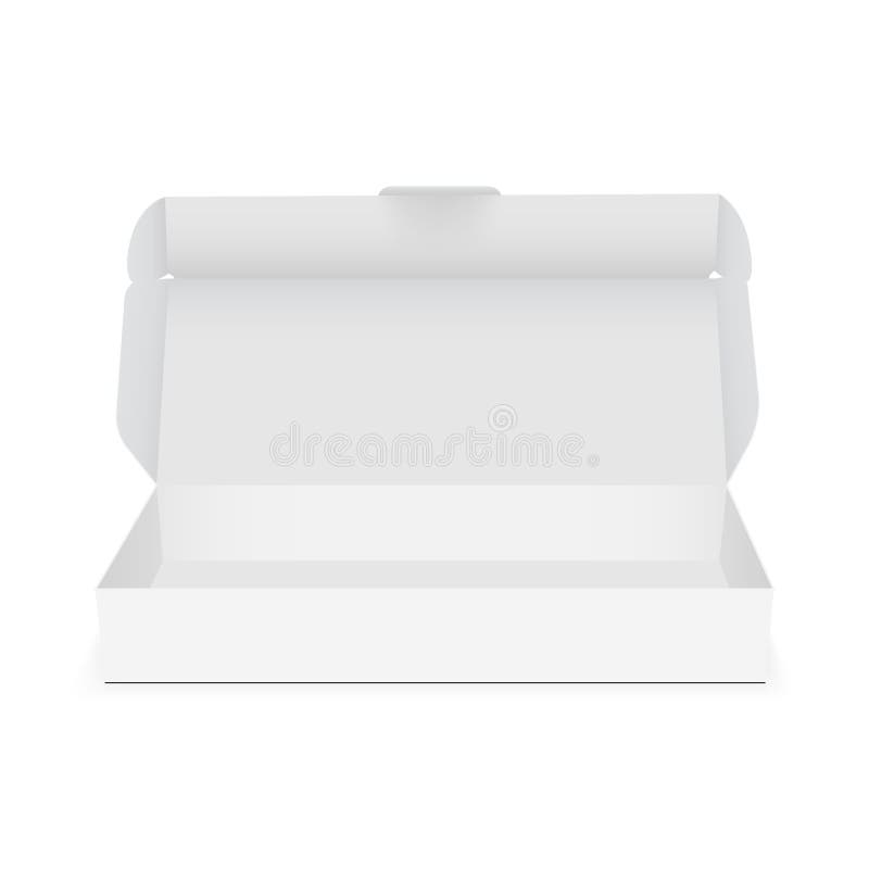 Empty Rectangular Box Mock Up with Lid Stock Vector - Illustration of open, realistic: 114266796