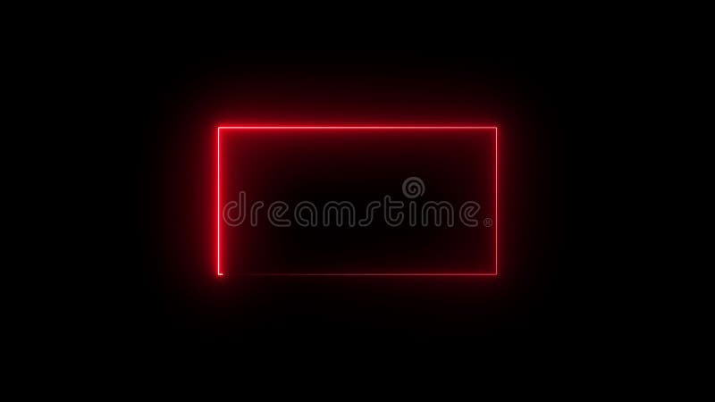Rectangle Picture Frame with Two Tone Neon Color Shade Motion Graphic ...